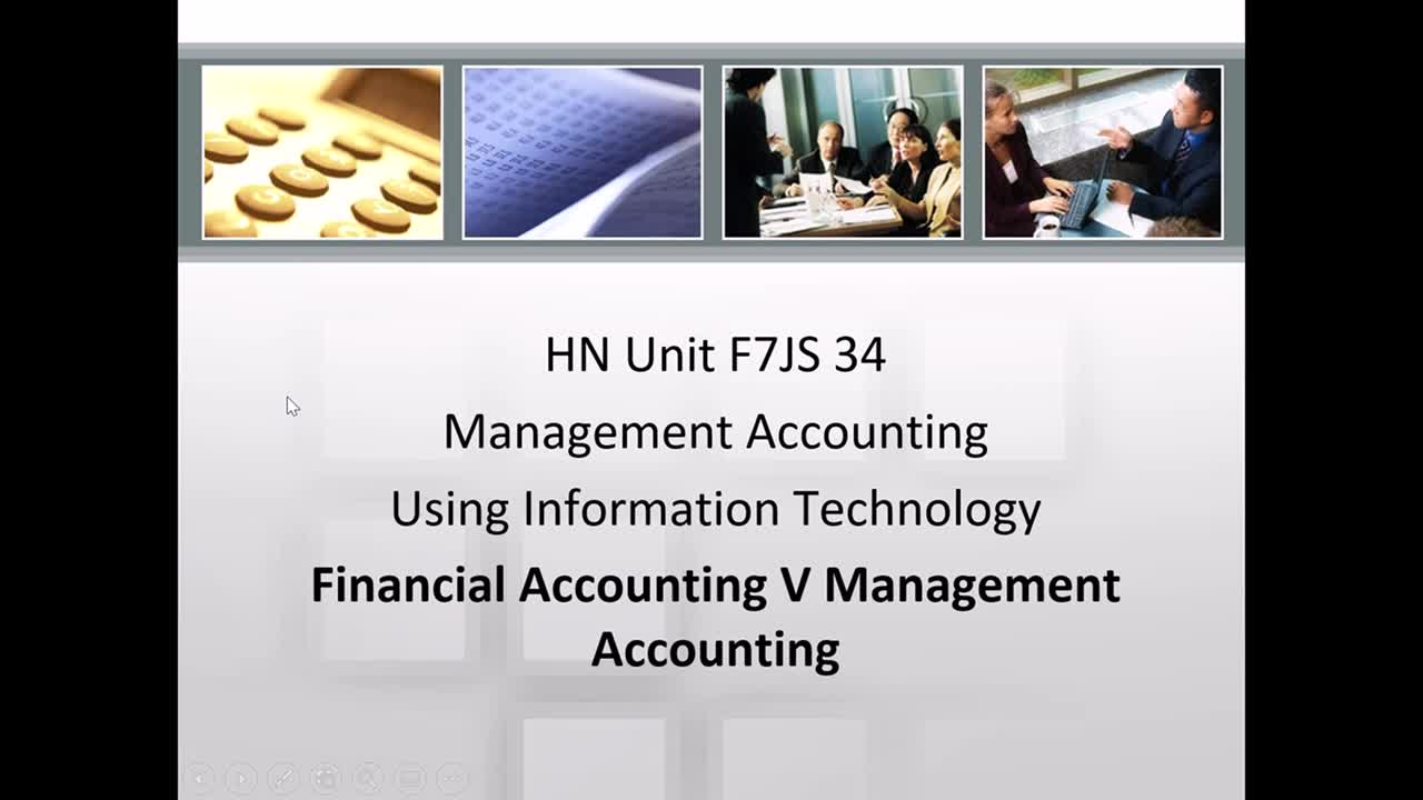 - Financial v Management Accounting