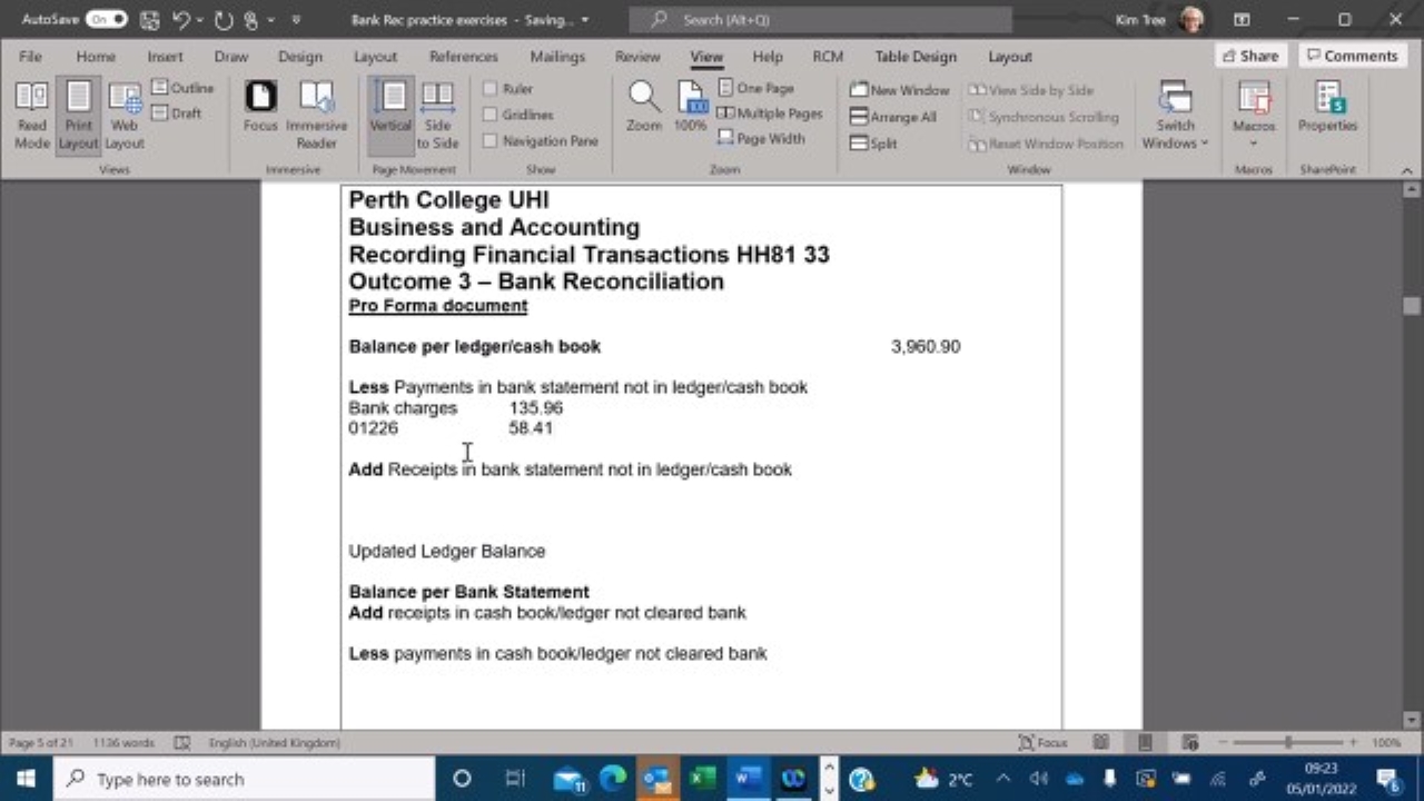 - Bank Reconciliation Tutorial