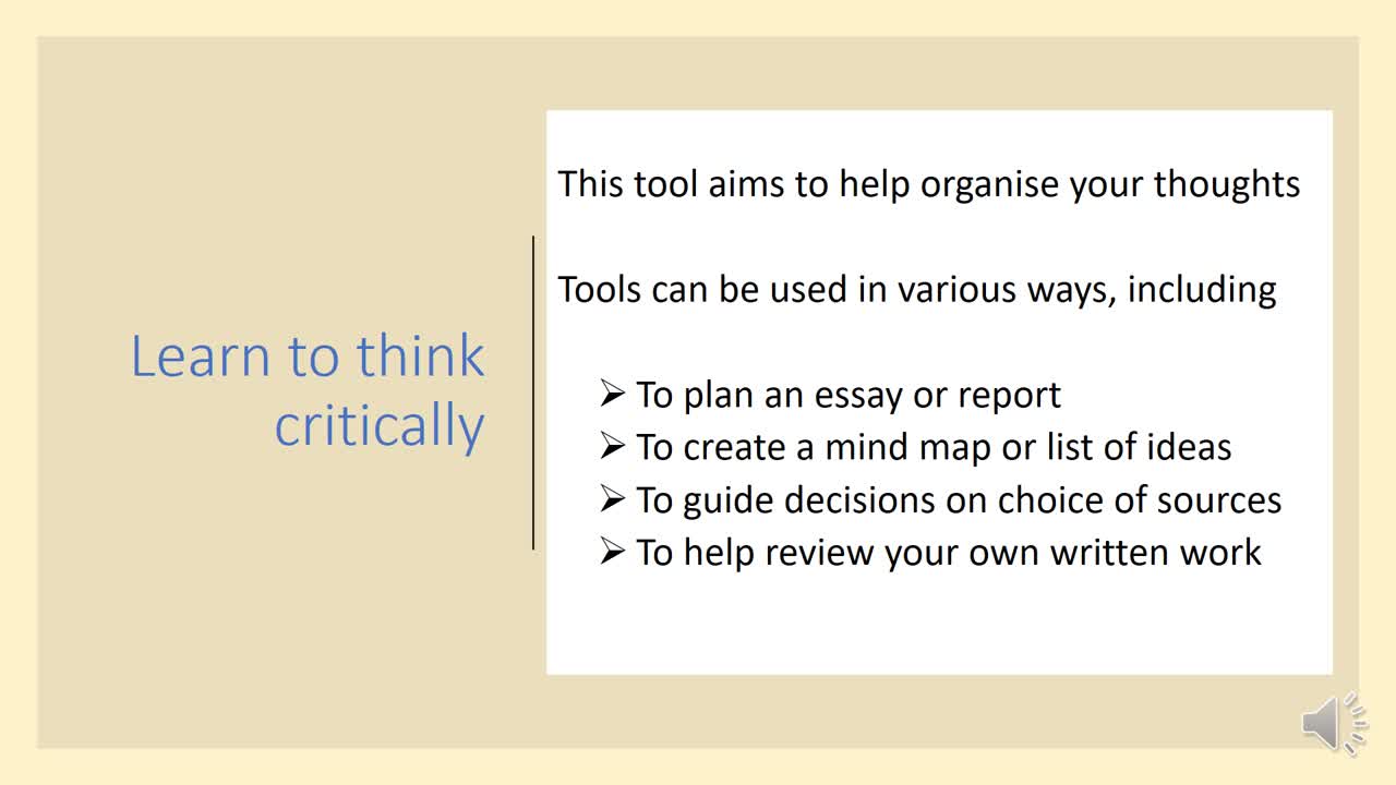 - Learn to Think Critically