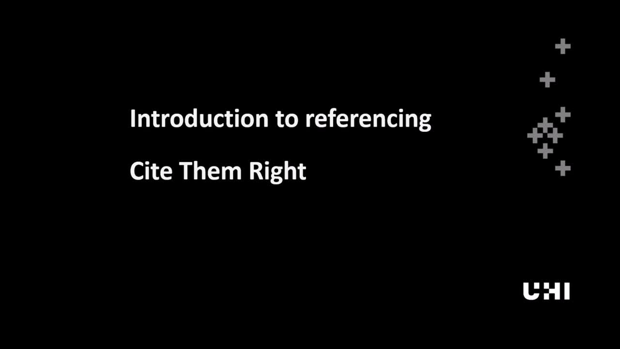 - Introduction to referencing - Cite Them Right