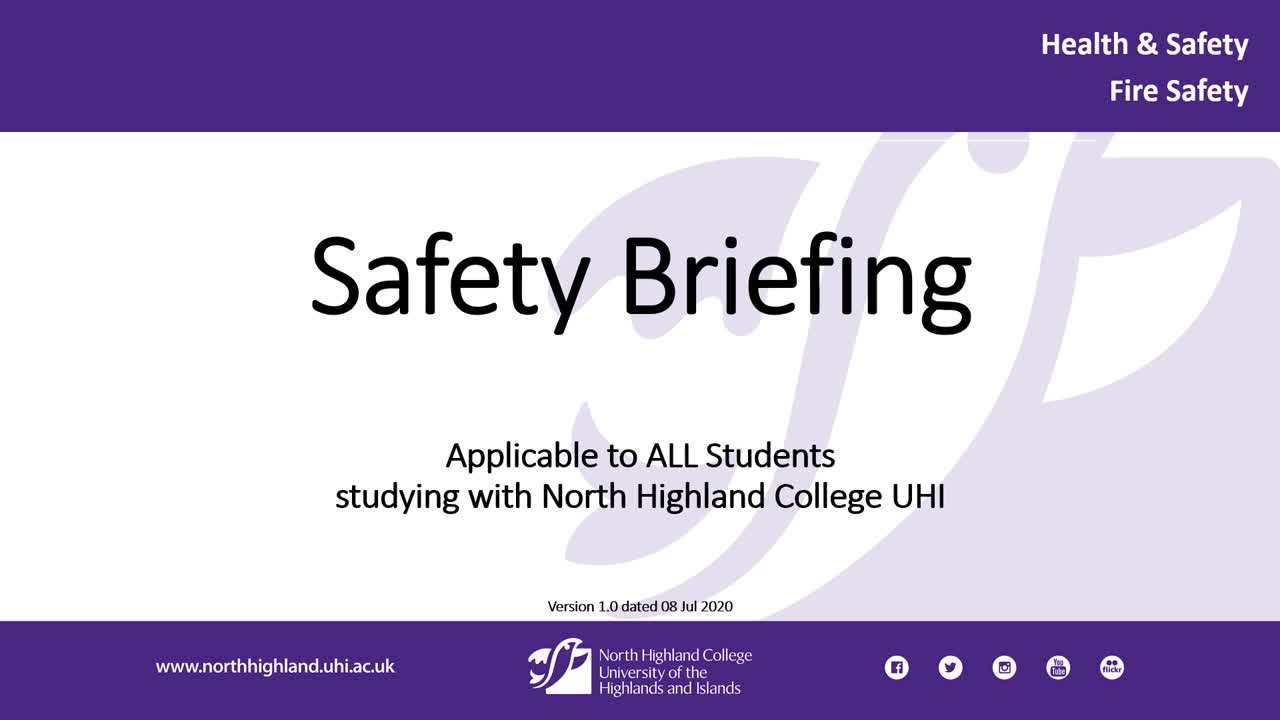 - NHC Induction Safety Briefing